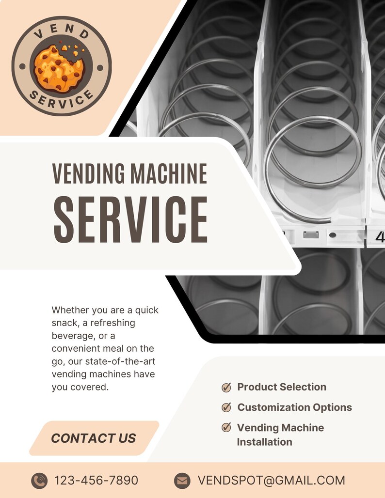 We Customize for You | Vending Machine Flyer | Printable | Social Media ...