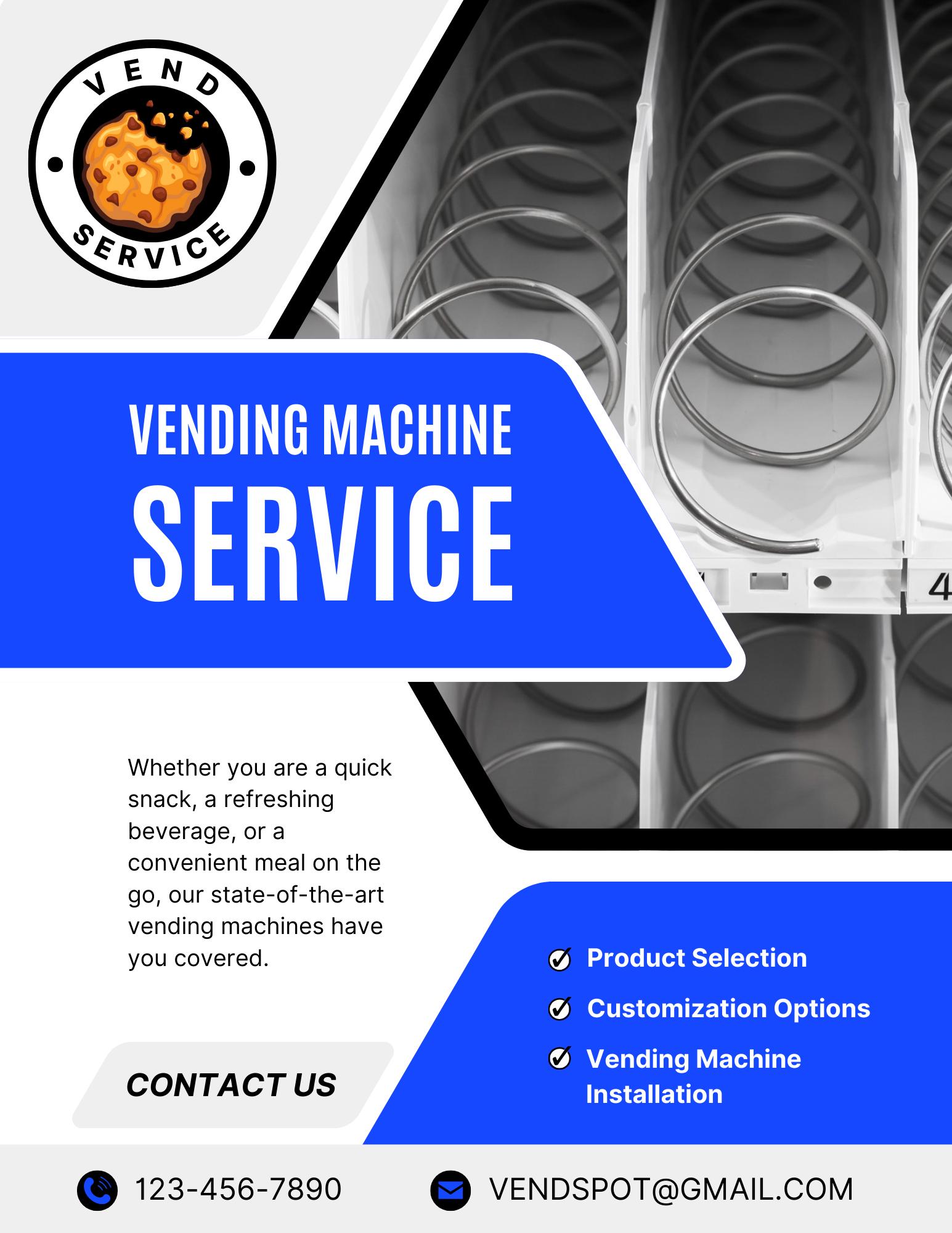 We Customize for You | Vending Machine Flyer | Printable | Social Media ...