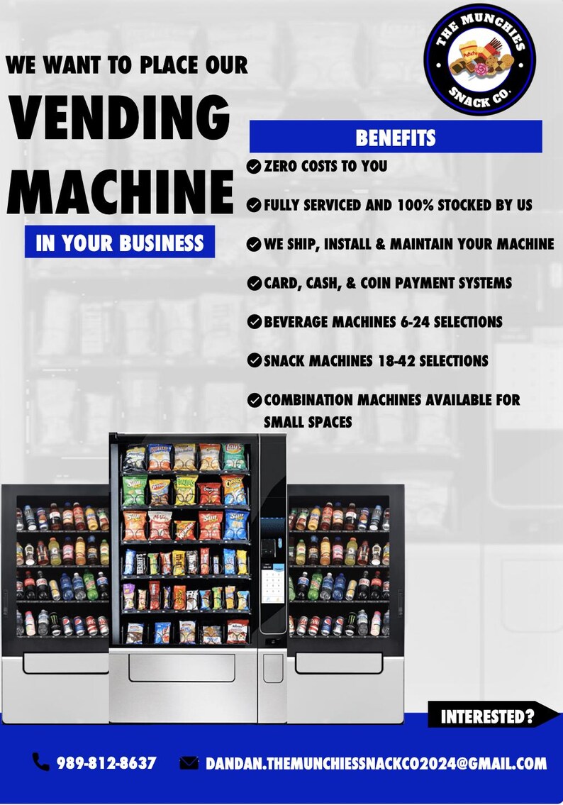 We Customize for You | Vending Machine Flyer | Printable | Social Media ...