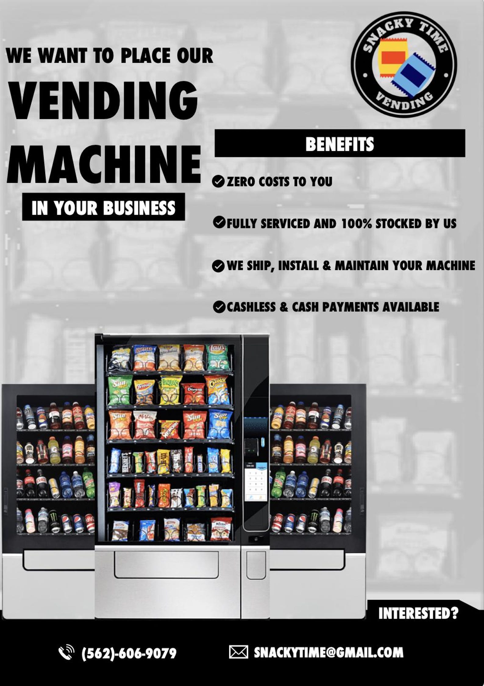 We Customize for You | Vending Machine Flyer | Printable | Social Media ...