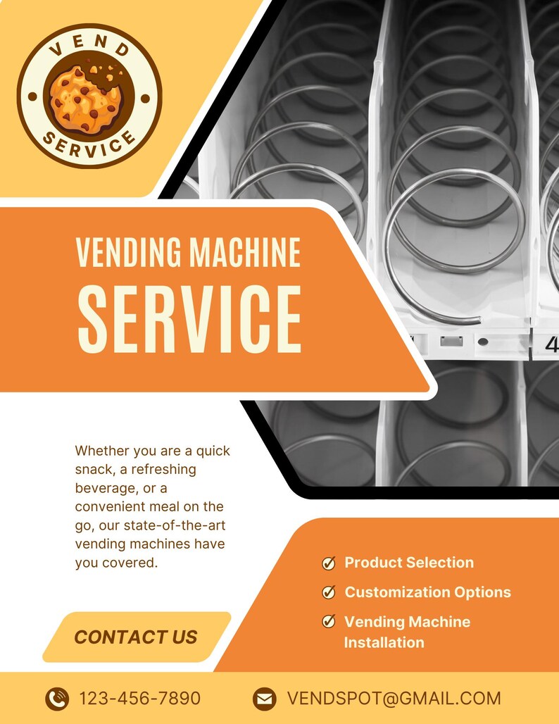 We Customize for You | Vending Machine Flyer | Printable | Social Media ...