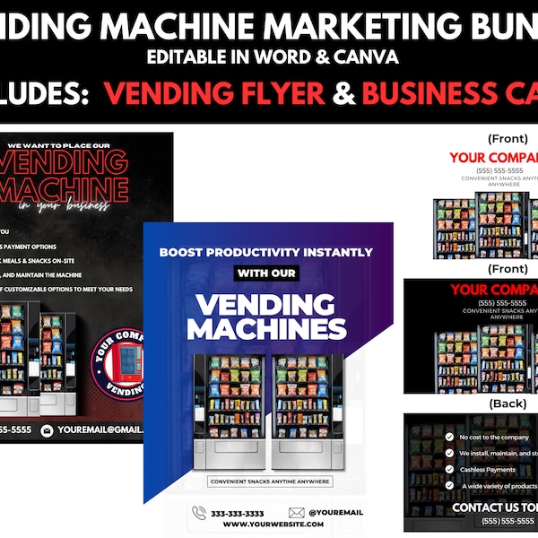 Vending Machine Business Cards - Etsy