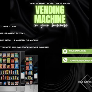 Vending Machine Flyer | Fully Customizable | Vending Template | We Can ...