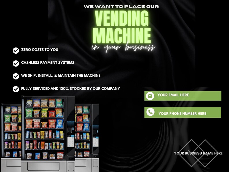 Vending Machine Flyer | Fully Customizable | Vending Template | We Can ...