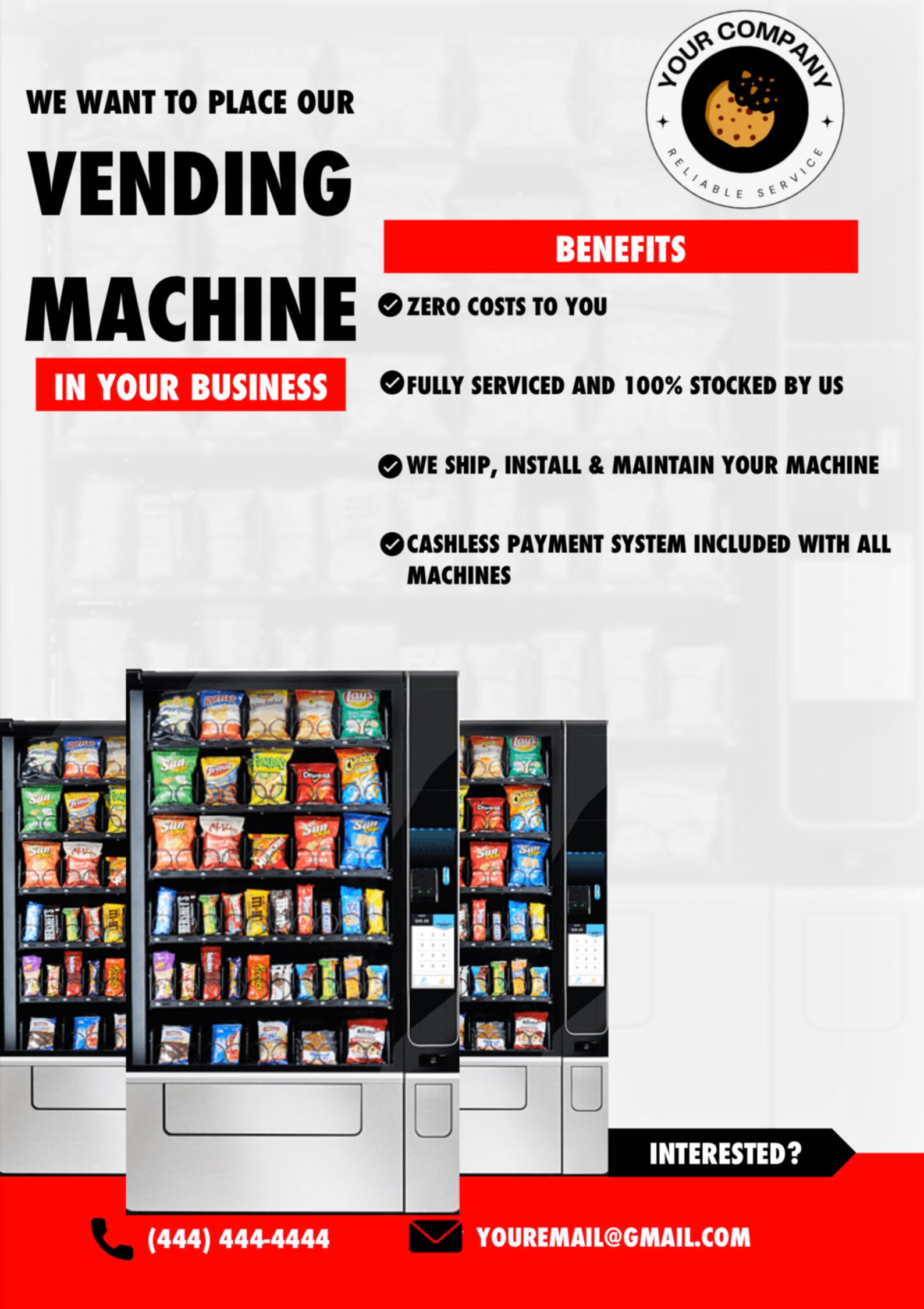 We Customize for You | Vending Machine Flyer | Printable | Social Media ...