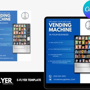 Vending Machine Flyer | Vending Template | We Can Customize for You - Etsy