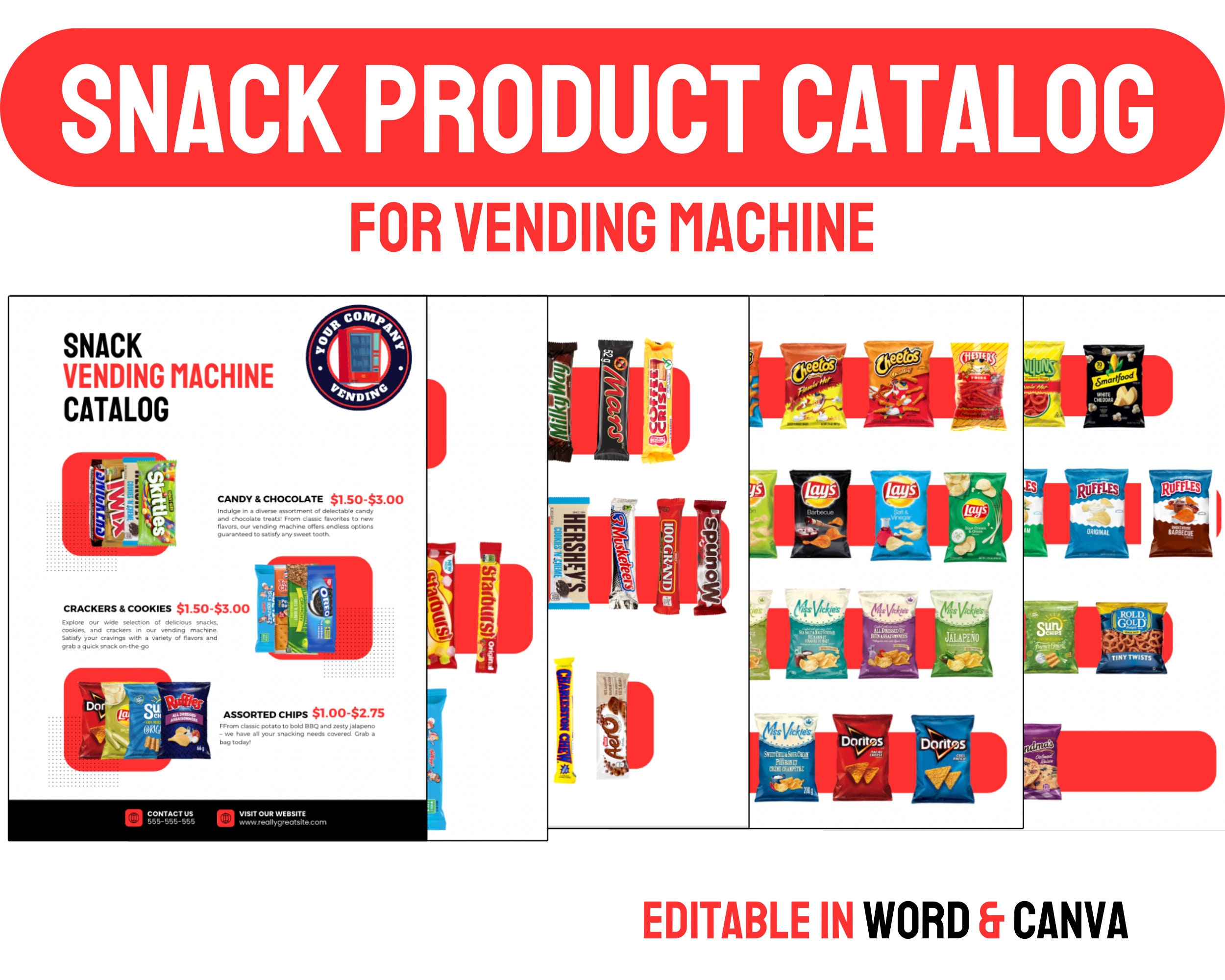 Snack Vending Catalog | Vending Machine | Snack Products - Etsy