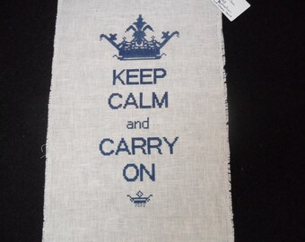Keep Calm and Carry on Cross Stitch - Etsy