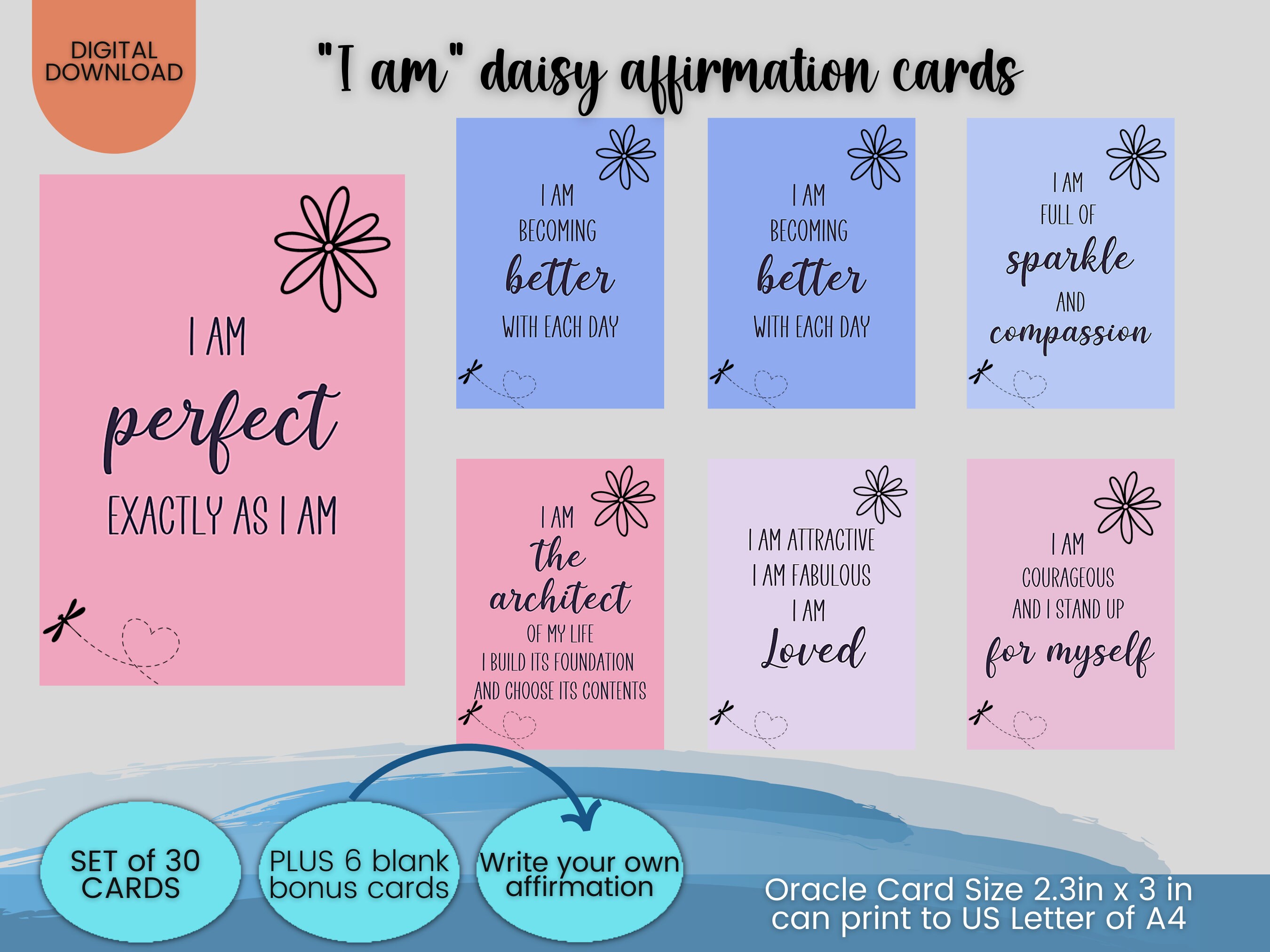 Affirmation Cards X 30 i Am Cards - Etsy