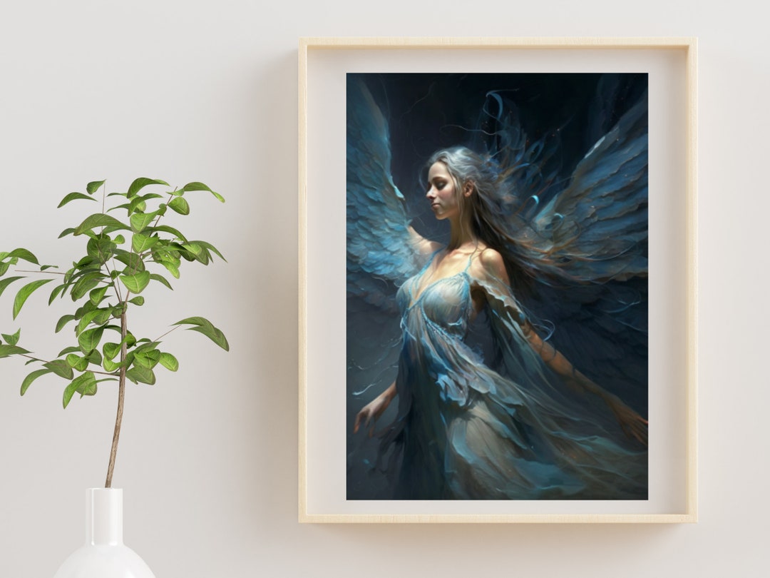 Gorgeous Ethereal Angel Poster, Beauftiful Colorful Wall Art, Gorgeous ...