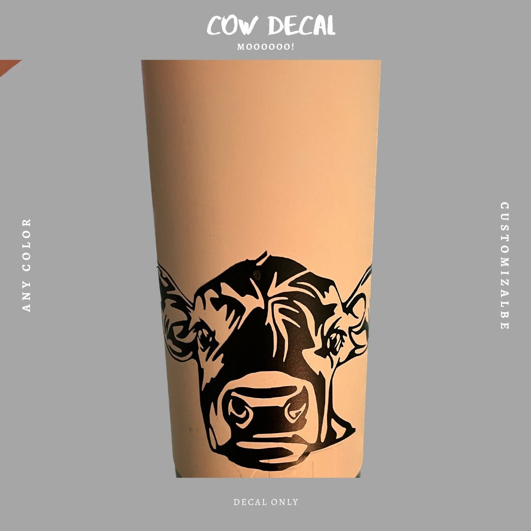 Cow Decal | Yeti Decal | Hydroflask | RTIC | Tumbler | Laptop | Car ...