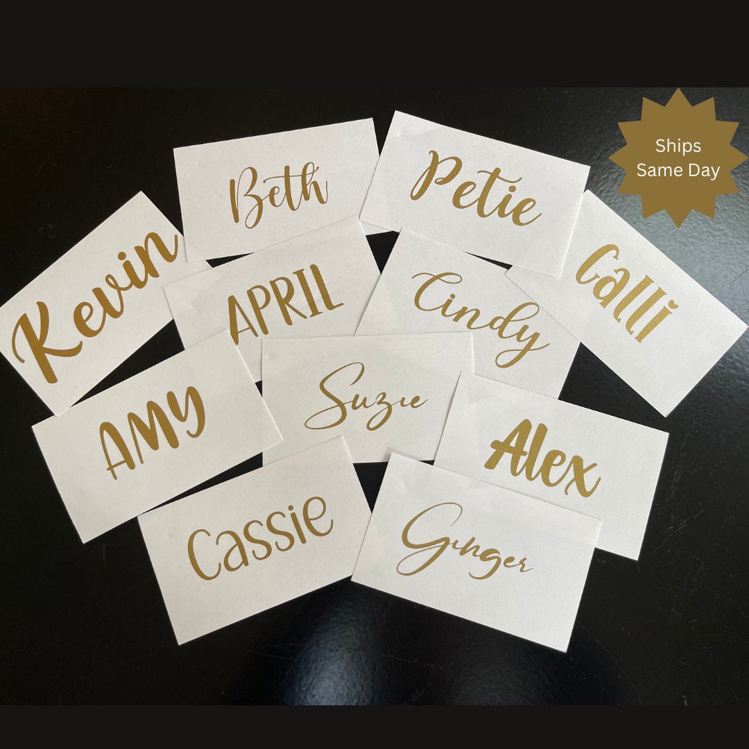 CUSTOM Personalized Vinyl Name Decals for Tumblers, Bridal Party, Cups ...