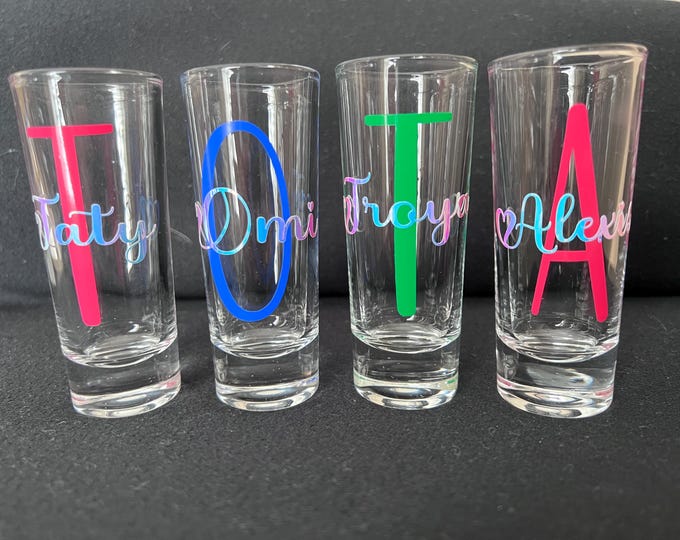 Personalized Shot Glasses | Calligraphy | Custom Tequila Shooter ...