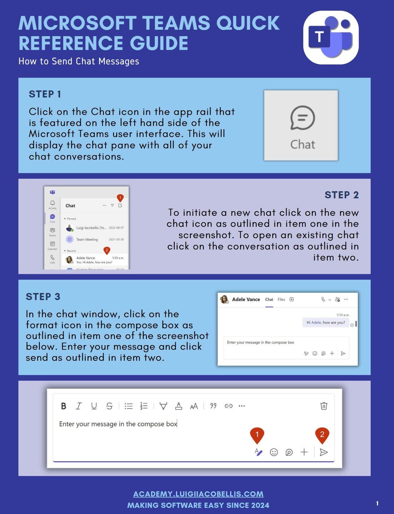 Microsoft Teams Quick Reference Guide Chat Messages and Channel Posts ...