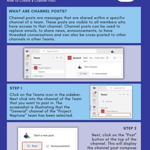 Microsoft Teams Quick Reference Guide - Chat Messages and Channel Posts ...