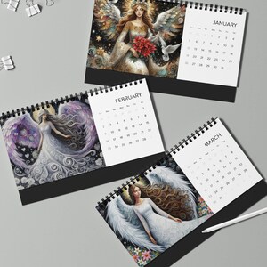 2025 Angel Desktop Flip Calendar, Small Planner for Home and Office - Etsy