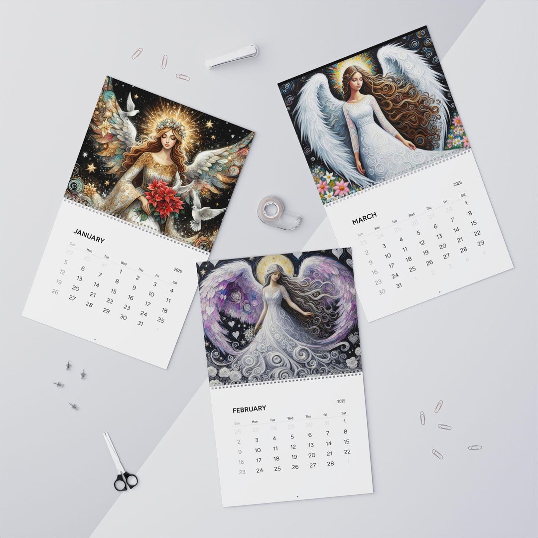 2025 Angel Wall Calendar for Home & Office - Etsy