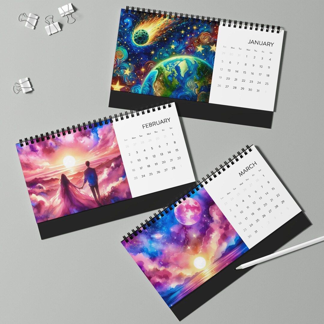 2025 Cosmic Calendar, Kids Calendar and Suitable Desk Calendar for the ...