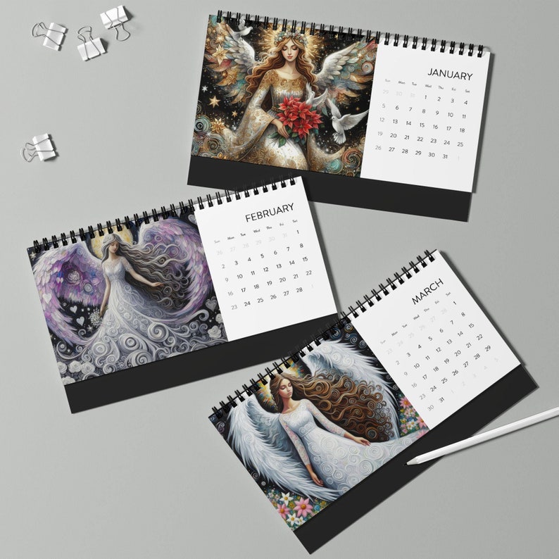 2025 Angel Desktop Flip Calendar, Small Planner for Home and Office - Etsy