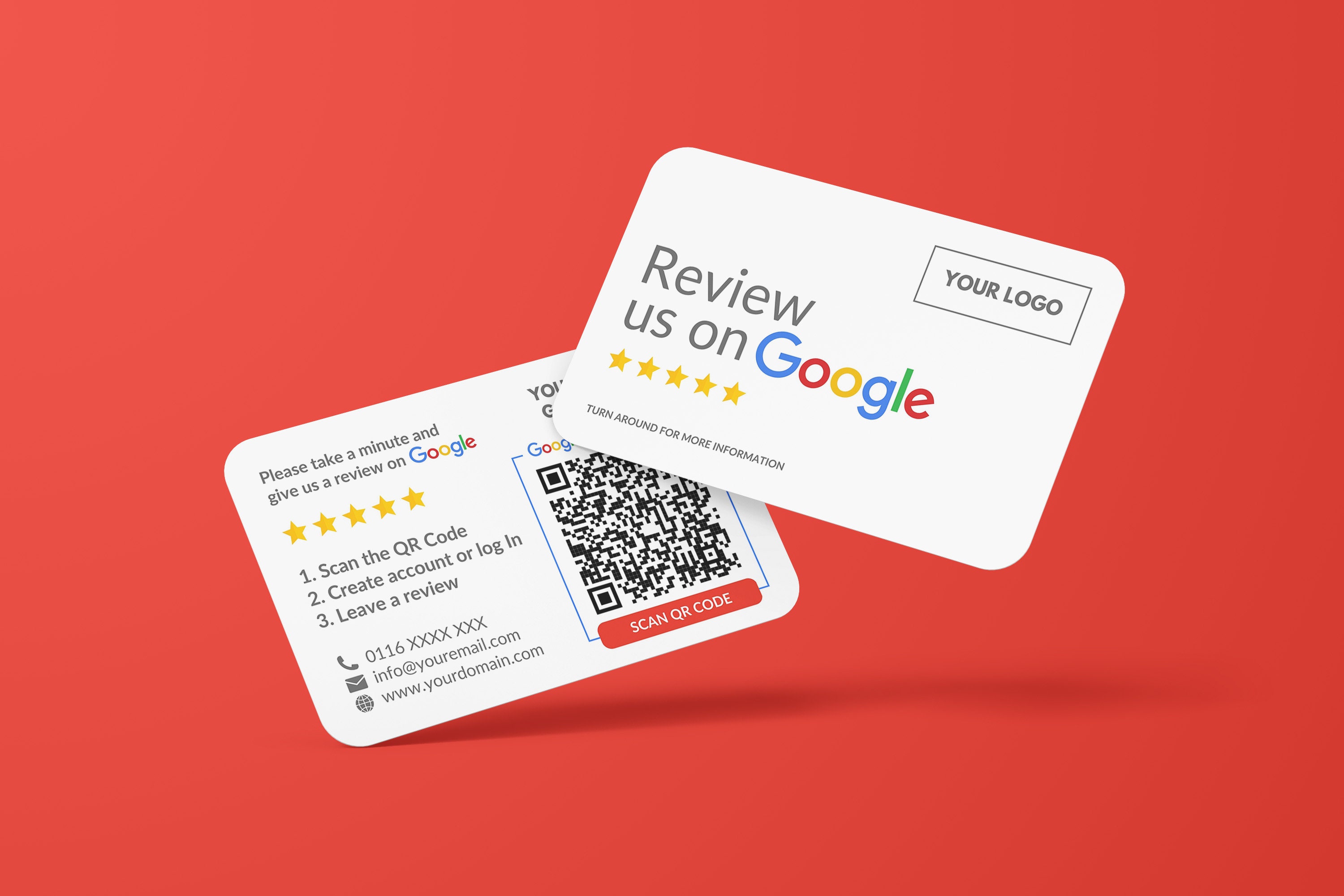Business Card Google Review, Logo QR Code Design, Custom Business Card ...