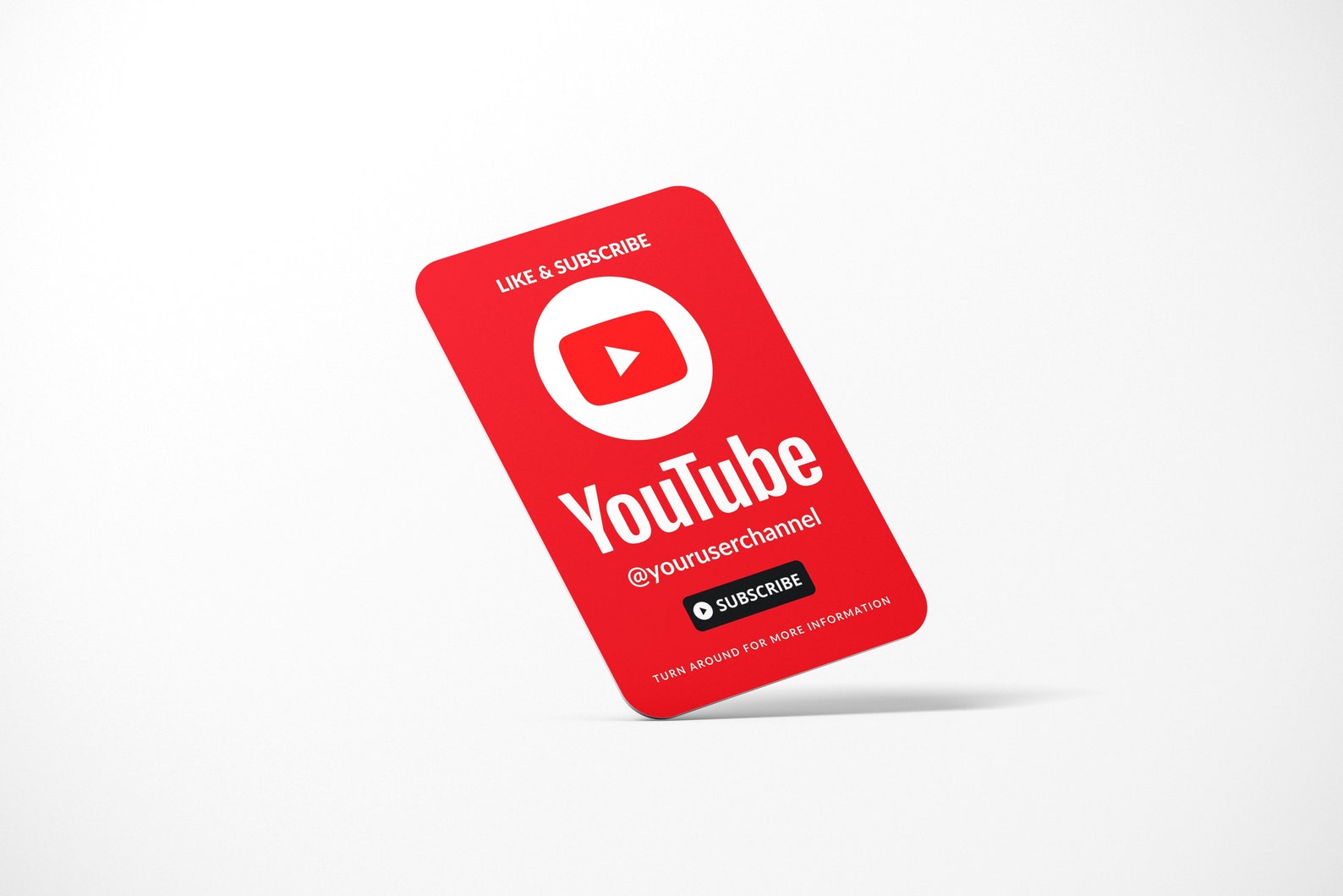 Youtube Business Card Logo QR Code Design Subscribe Cards - Etsy