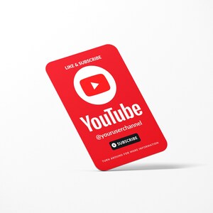 Youtube Business Card, Logo QR Code Design, Subscribe Cards, Like Cards ...