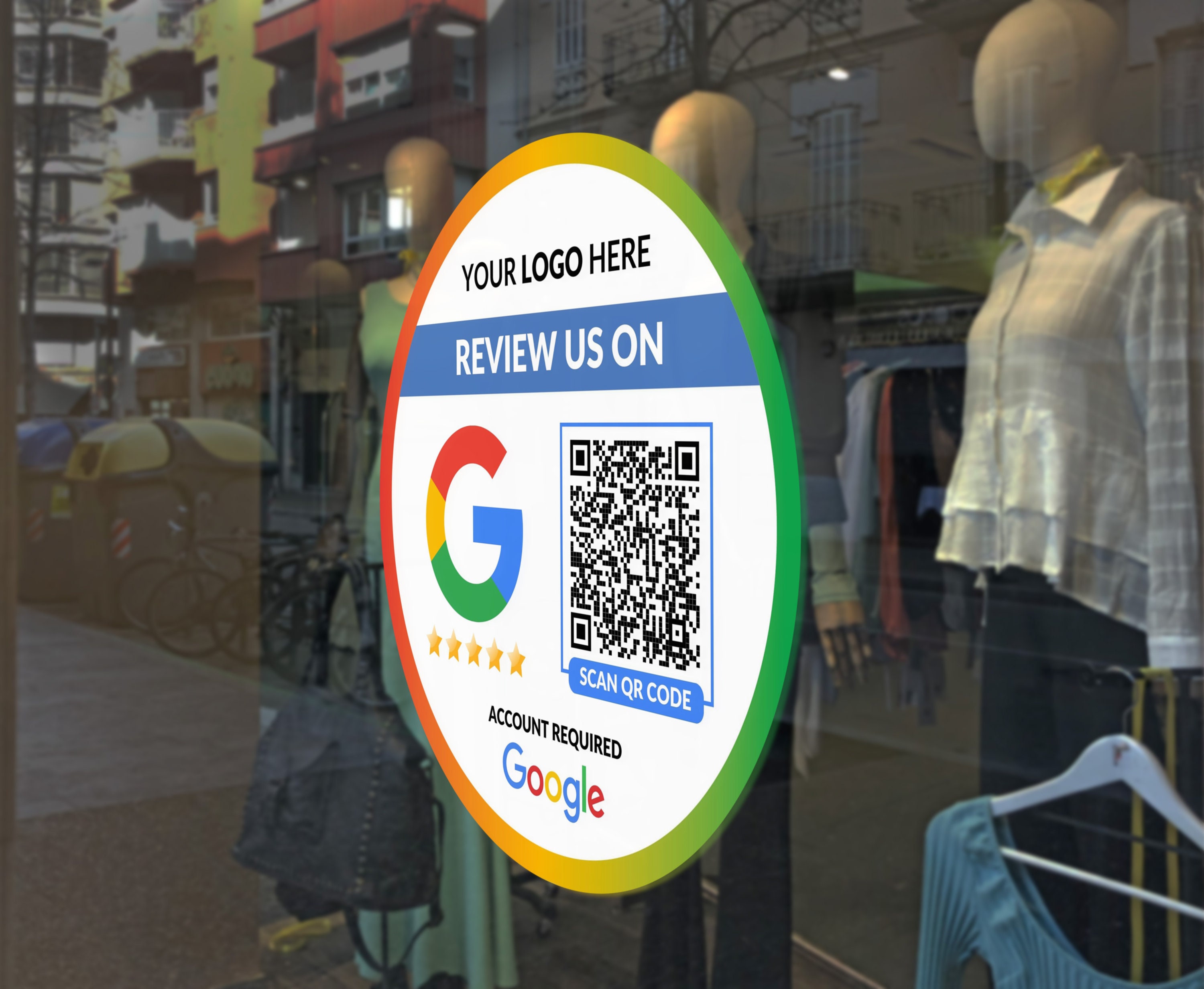Window Stickers, Google Review QR Code Stickers, Custom Stickers ...