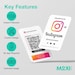 Custom NFC Instagram Cards, QR Code Instagram Business Card, PVC ...