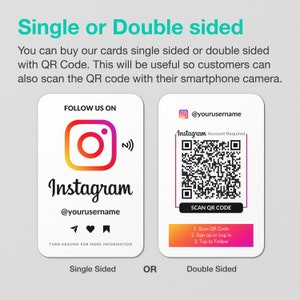 Custom NFC Instagram Cards, QR Code Instagram Business Card, PVC ...