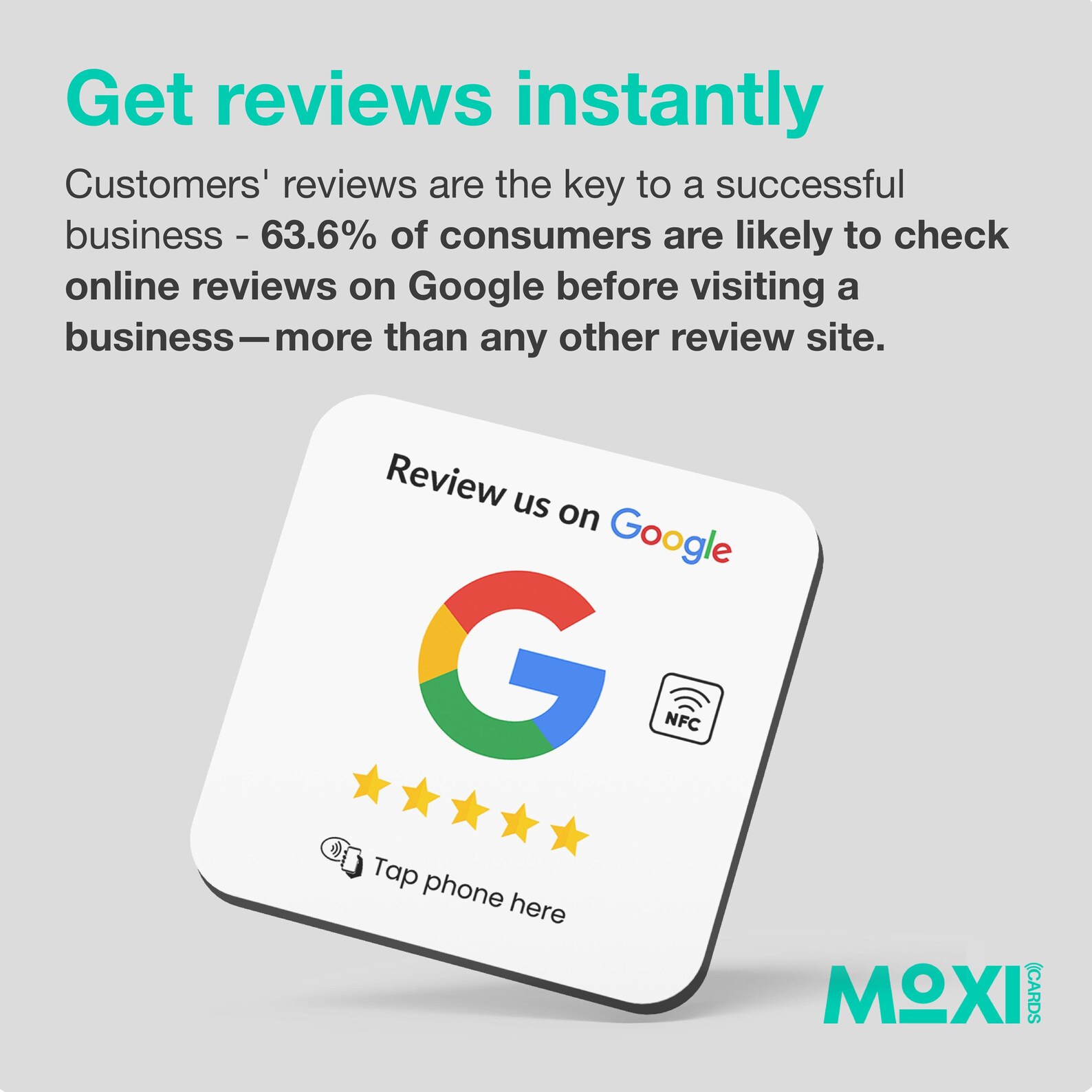 White Google Review NFC Plate Stand, Table Plate, Boost Your Google ...