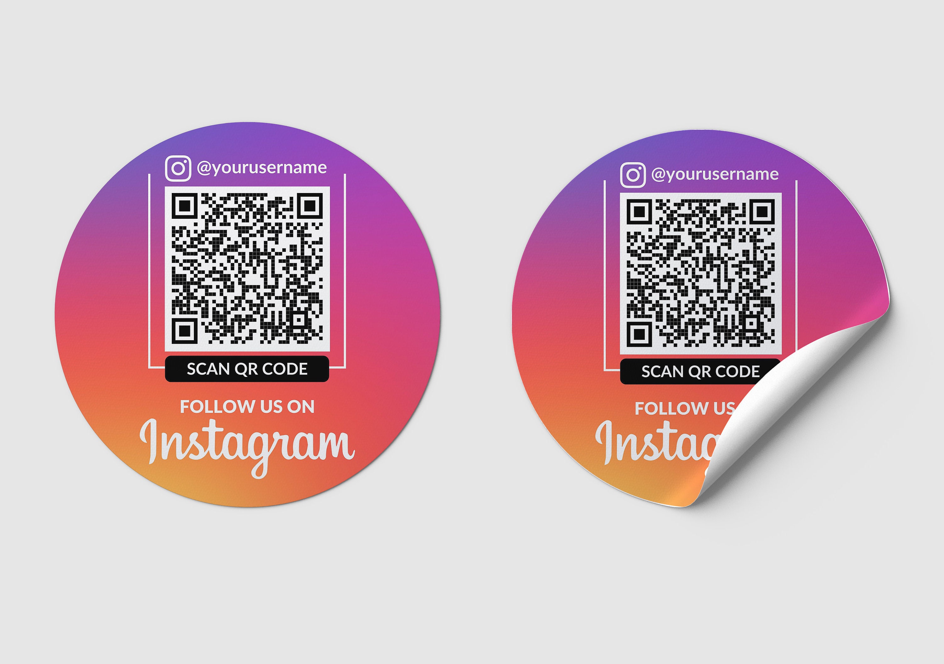 QR Code Window Stickers, Instagram QR Code Stickers, Custom Stickers ...
