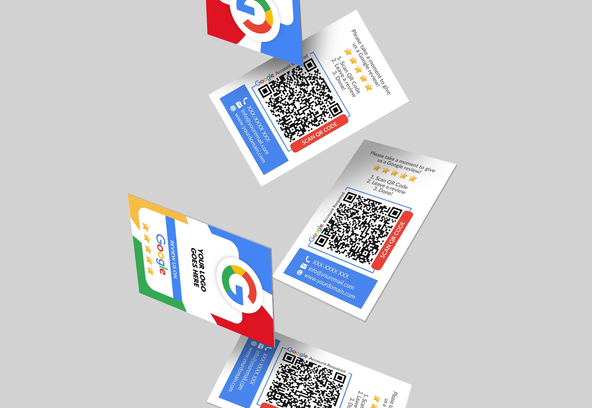 Business Card QR Code Google Review, Feedback Cards, Custom Business ...