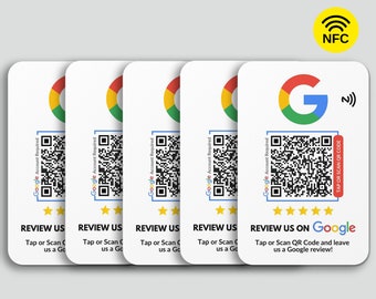 Business Card Google Review Logo QR Code Design Custom - Etsy