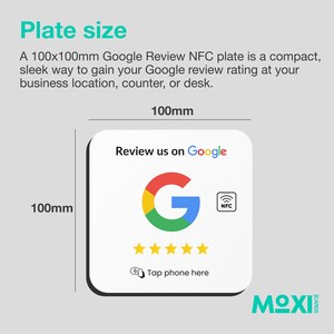 White Google Review NFC Plate Stand, Table Plate, Boost Your Google ...