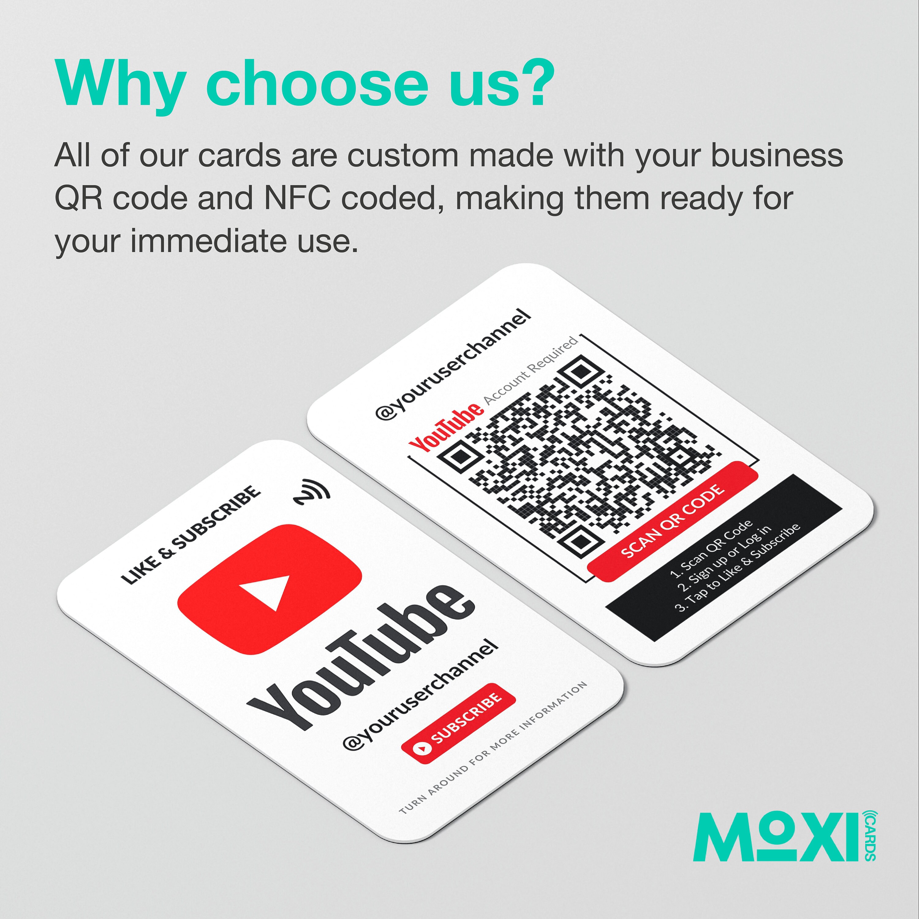 Youtube Custom NFC Cards, Tap Review Card, Increase Reviews ...