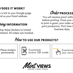 Google Review Stickers QR Code Stickers Custom Stickers - Etsy UK
