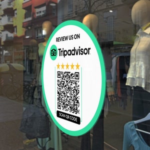 Tripadvisor Window Stickers, QR Code Stickers, Custom Stickers, Printed ...