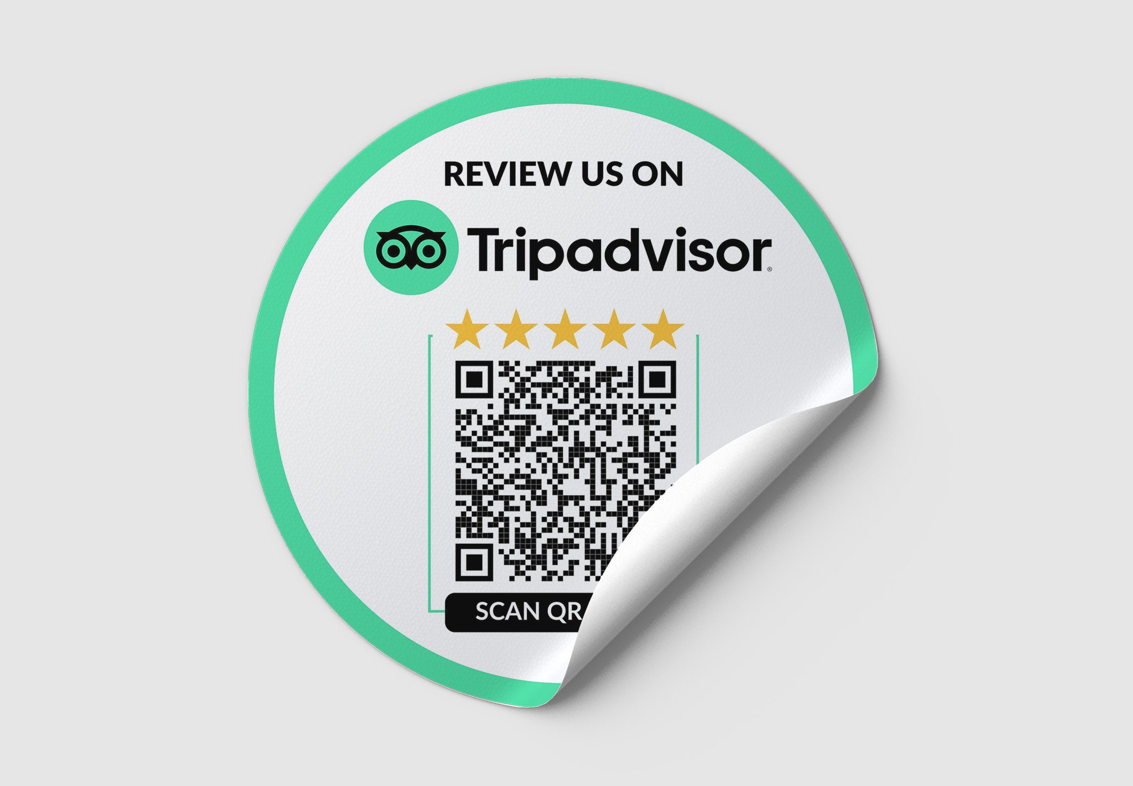 Tripadvisor Window Stickers, QR Code Stickers, Custom Stickers, Printed ...