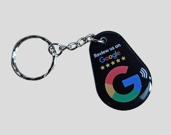 Black Google Review NFC Key Ring, Key Chain, Boost Your Google Reviews ...