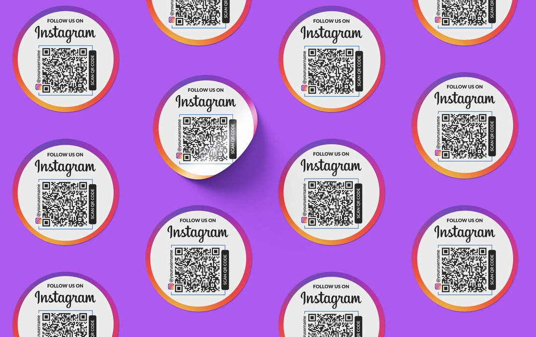 Stickers Sheet, Instagram QR Code Stickers, Custom Stickers, Printed ...