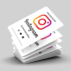 Instagram Business Card, QR Code Followers, Insta QR Cards, Custom ...