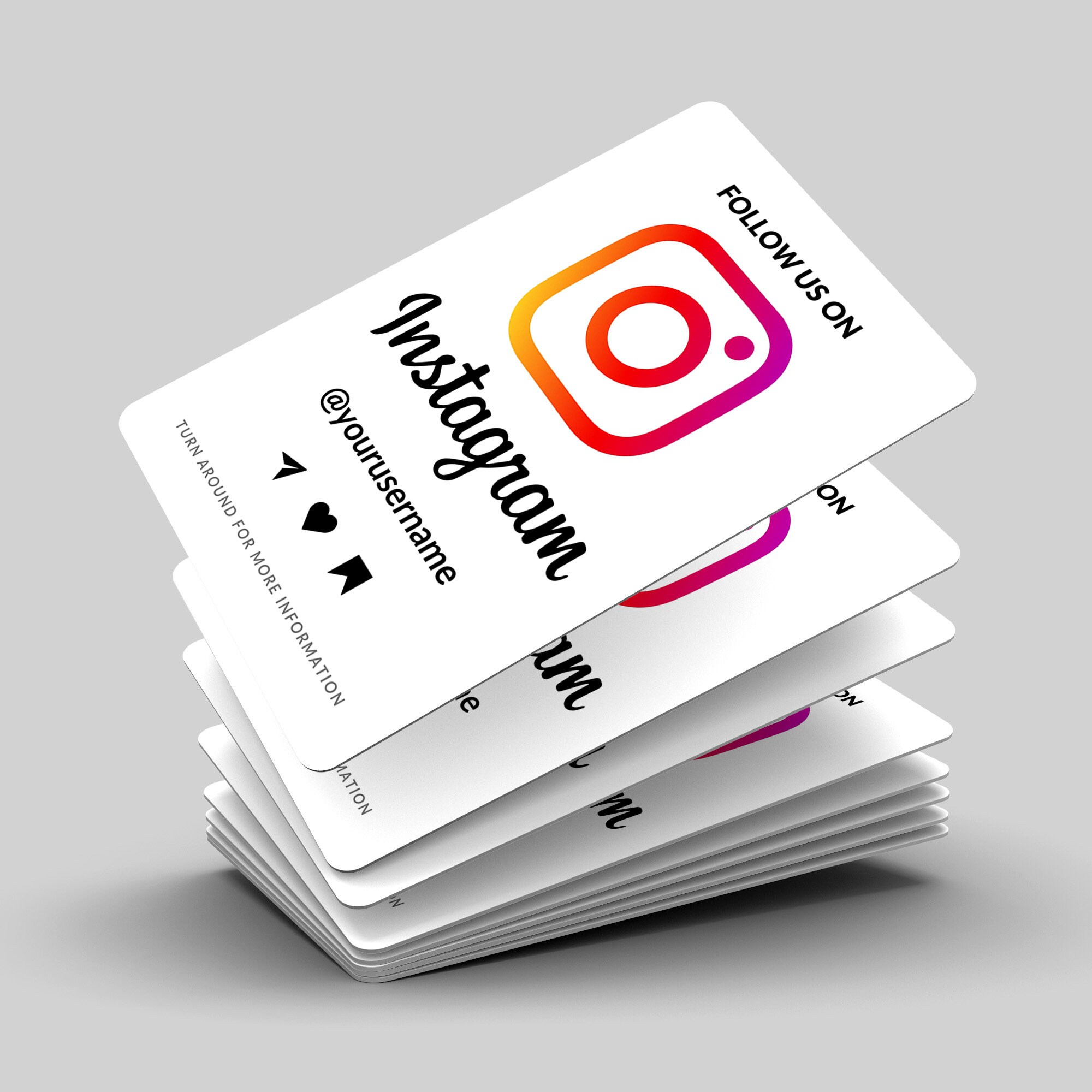 Instagram Business Card, QR Code Followers, Insta QR Cards, Custom ...