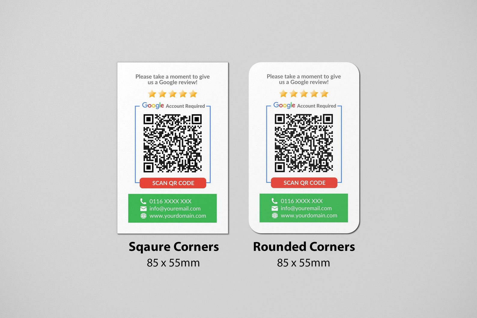 QR Code Google Review Cards Feedback Cards Custom Business - Etsy