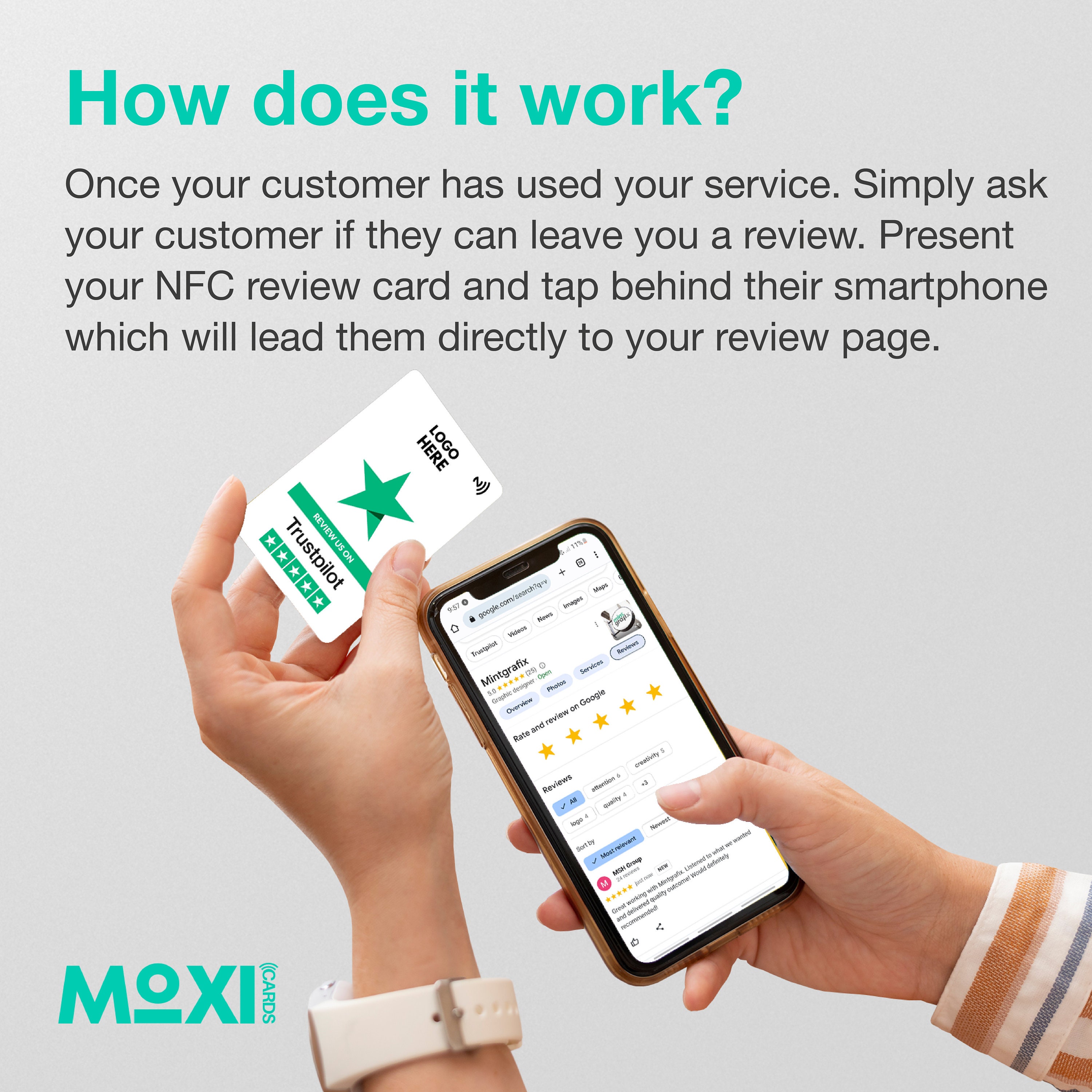 Custom NFC Card Trustpilot Review Cards, Tap Review Card, Increase ...
