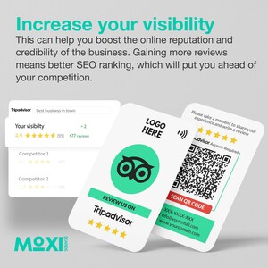 Custom NFC Card Tripadvisor Review Cards, Tap Review Card, Increase ...