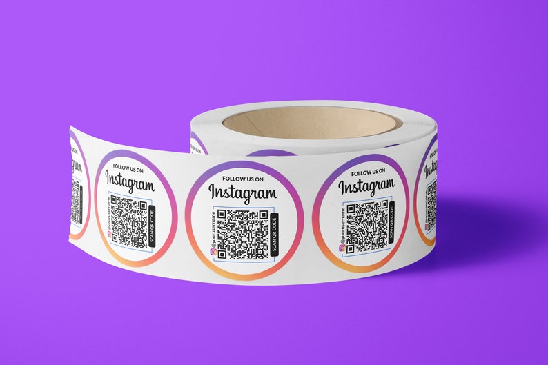 Stickers Sheet, Instagram QR Code Stickers, Custom Stickers, Printed ...