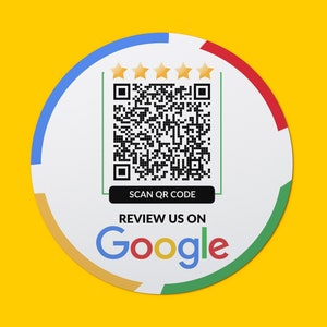 Google Review Stickers, QR Code Stickers, Custom Stickers, Printed ...