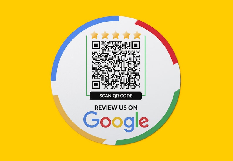 Google Review Stickers, QR Code Stickers, Custom Stickers, Printed ...