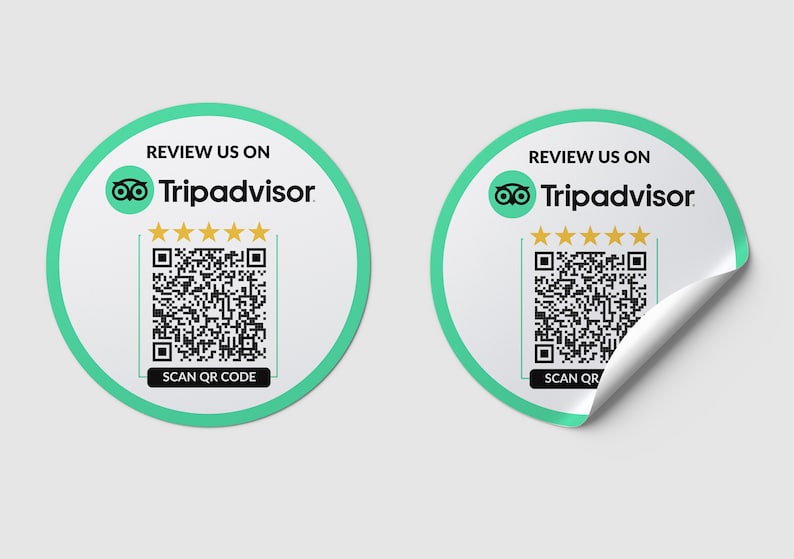 Tripadvisor Window Stickers QR Code Stickers Custom - Etsy