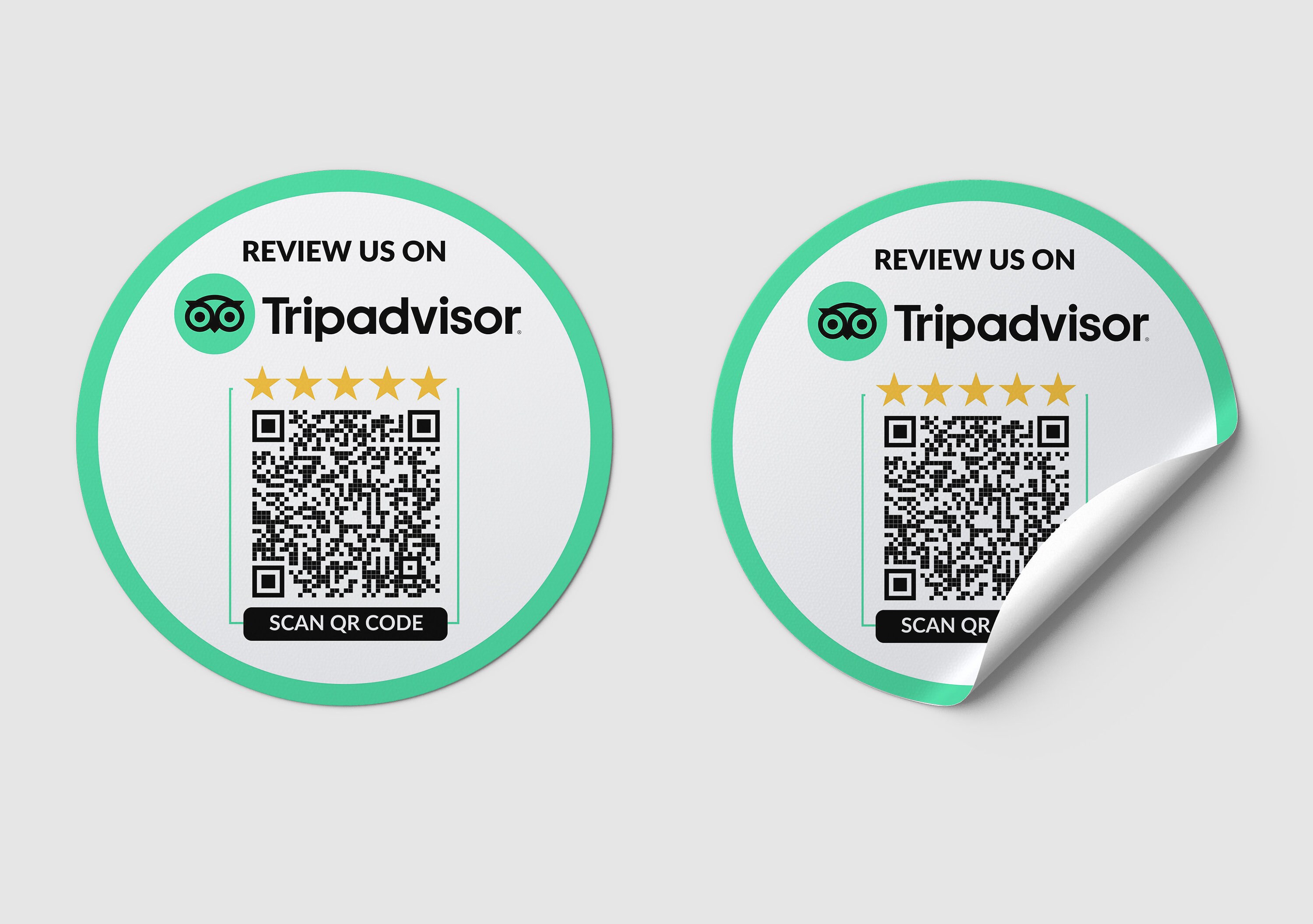 Tripadvisor Window Stickers QR Code Stickers Custom - Etsy